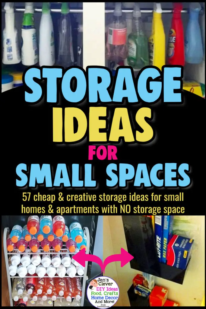 Storage Ideas For Small Spaces in Apartments & Houses With NO Storage Space
