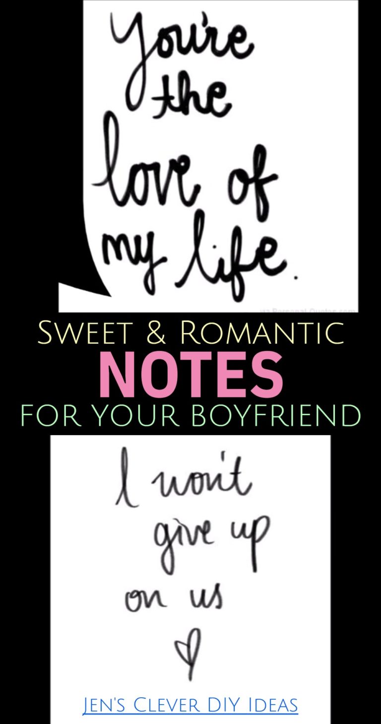 Sweet Romantic Notes and Homemade Candy Cards For Him