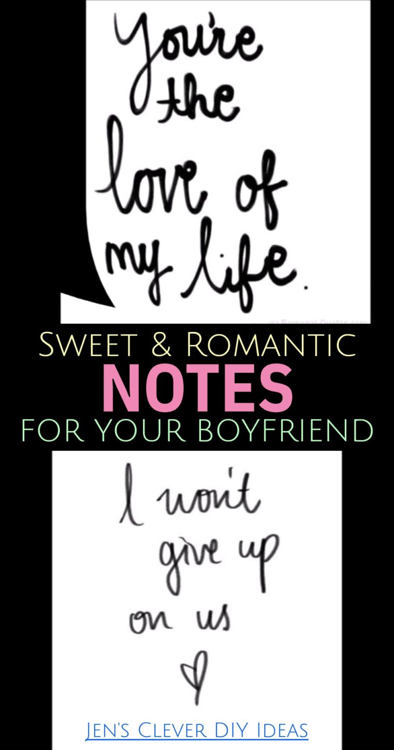 Sweet Romantic Notes and Homemade Candy Cards For Him